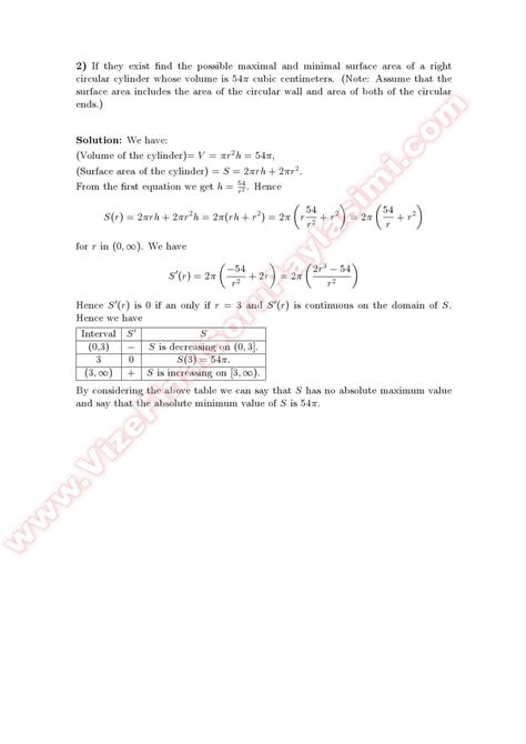 Calculus1 Midterm2 Solutions Sayfa 2 Vize Ve Final Soruları Paylaşım Portalı Çözümlü