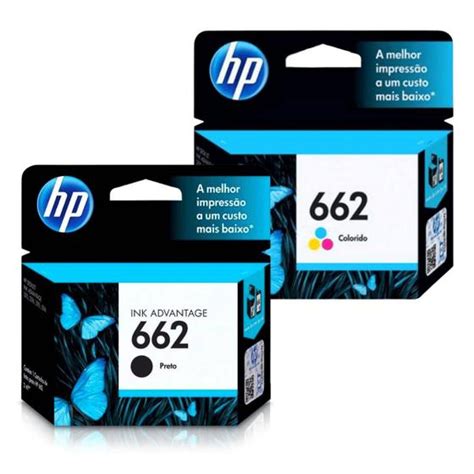 Cartucho De Tinta Hp 662 Preto E Colorido Advantage Original Cartucho