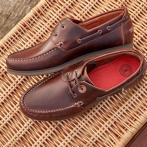 Barbour Mens Wake Boat Shoe Mahogany Charlies