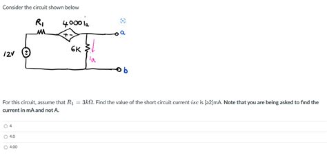 Solved Consider The Circuit Shown Below For This Circuit Chegg Com