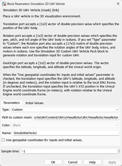 Simulation 3d Uav Vehicle Place Uav Vehicle In 3d Visualization Simulink