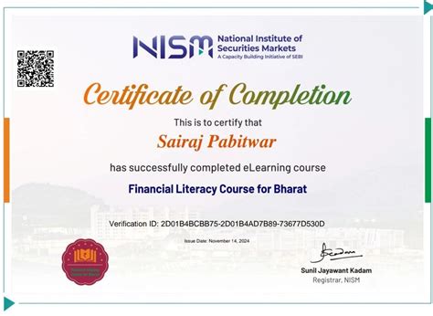 Sairaj Pabitwar On Linkedin I Am Excited To Share That I Have Successfully Completed The