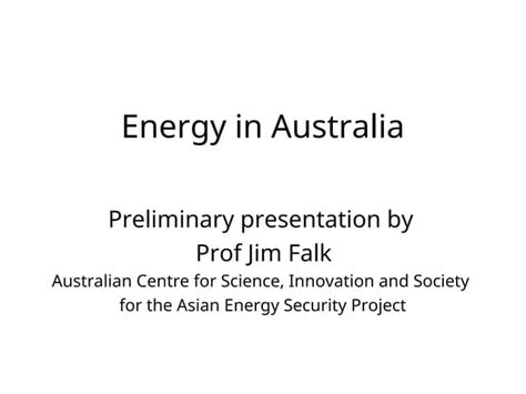 Australia Energy Data And Graphs For Study Ppt