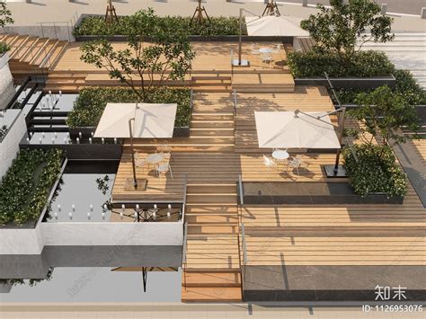 现代台阶景观su模型下载【id 1126953076】 知末su模型网