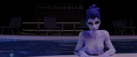Rule 34 3d Breasts Nude Overwatch Pool Tesseract3d Topless Widowmaker 3973333
