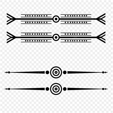 Minimalist Dotted Line Style Page Bar Black And White Lines Classical Border Western Style