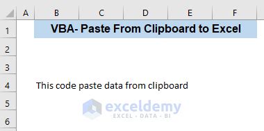 How To Paste From Clipboard To Excel Using VBA ExcelDemy