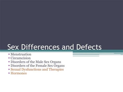 PPT Sex Differences And Defects PowerPoint Presentation Free Download ID