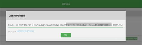 Nim Custom Devtools Urls