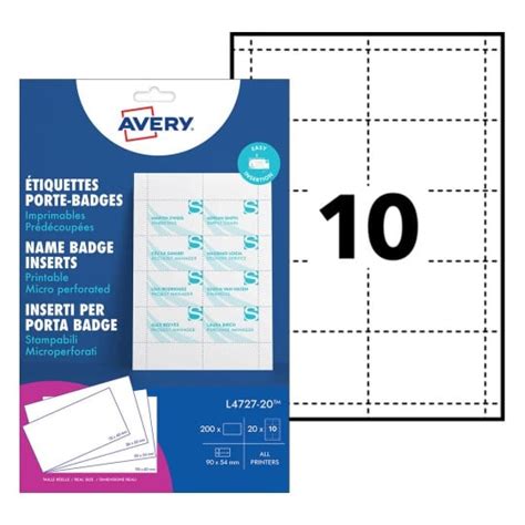 Printable Card Inserts For Badges Avery