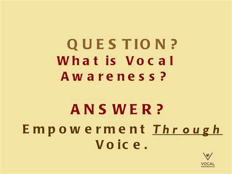 Vocal Awareness Ppt