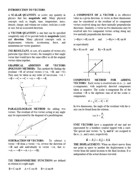 Physics Reviewer Pdf Force Euclidean Vector