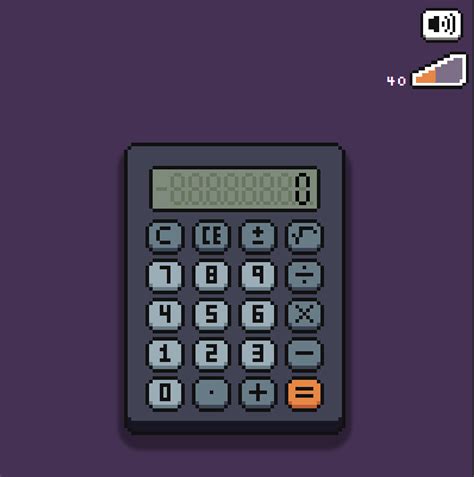 A Simple Digital Calculator With Pixel Art Style A Simple Digital Calculator With Pixel Art Style