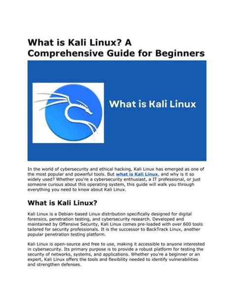 Mastering Cybersecurity An In Depth Look At Kali Linux Revealeddocx