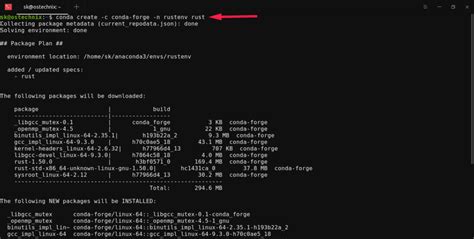 create rust virtual environments using conda in linux ostechnix