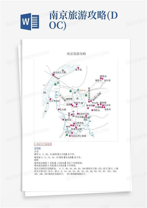 南京旅游攻略docword模板下载编号lnmdekvz熊猫办公