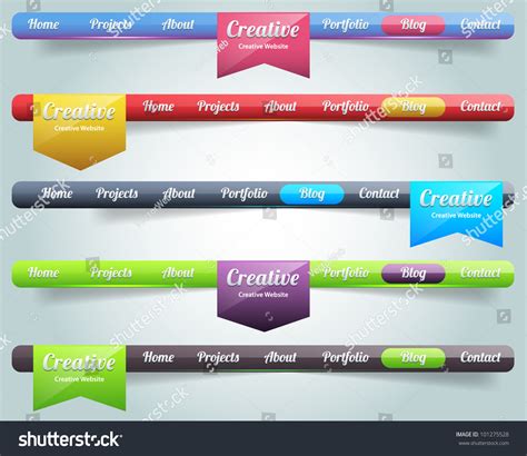 Modern Web Elements Vector Header Navigation Stock Vector Royalty Free 101275528 Shutterstock