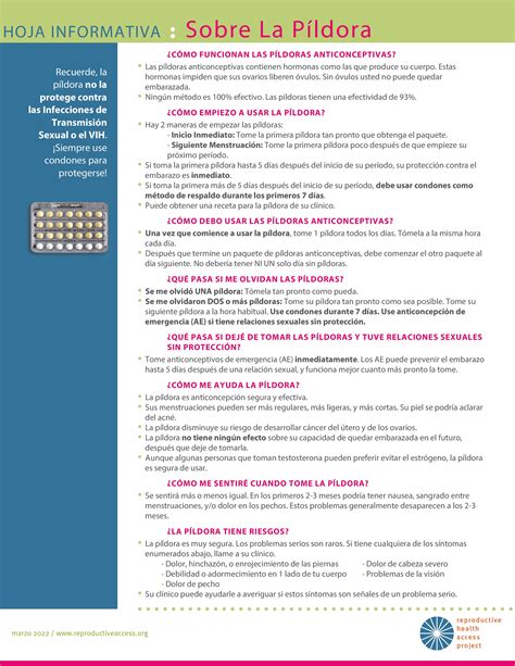 Birth Control User Guides Reproductive Health Access Project Store