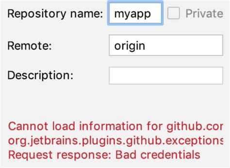 Android Cant Load Information For Github Bad Credentials