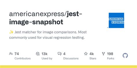 Github Americanexpress Jest Image Snapshot Jest Matcher For Image Comparisons Most Commonly