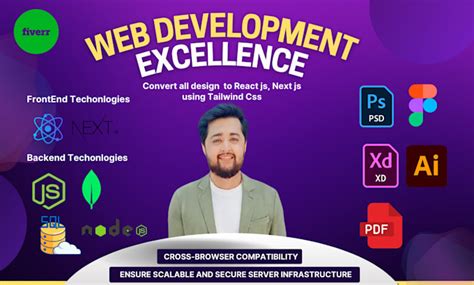 convert web designs into full stack using react js next js tailwind css