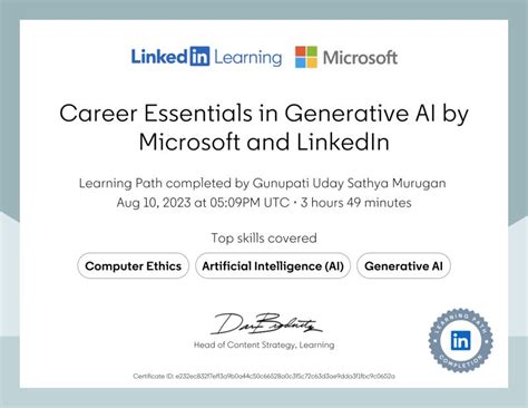 Gunupati Uday Sathya Murugan On Linkedin Certificate Of Completion