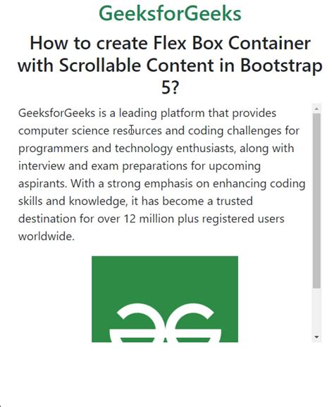 How To Create Flex Box Container With Scrollable Content In Bootstrap 5