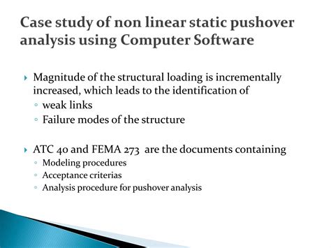 Non Linear Static Pushover Analysis Pdf Civil Engineering Industry