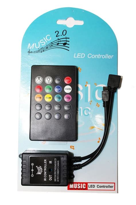 Keys IR Sound Sensor Led Music Remote Controller For RGB LED Strip Light Fita De
