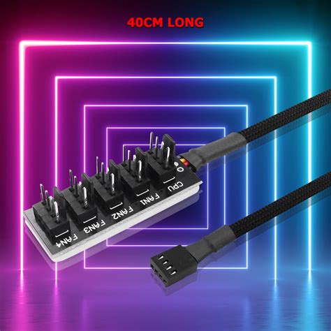 1 To 5 4 Pin Pwm Fan Cpu Hub Splitter Pc Case Chassis Cooler Power Cable Adapter Walmart En Línea