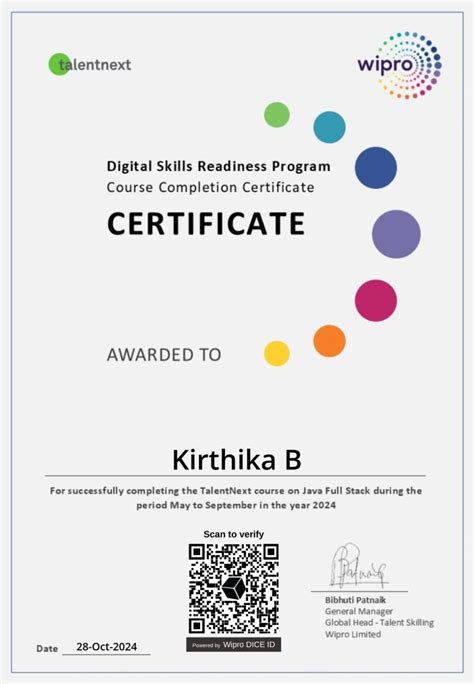Kirthika B On Linkedin Wipro Javadevelopment Fullstack