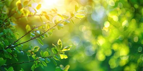 Sunlight Filtering Through Tree Leaves Premium AI Generated Image