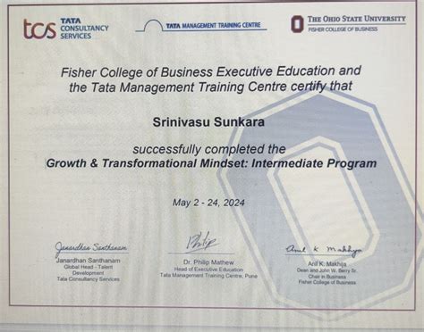 Srinivasu Sunkara On Linkedin Happy And Proud To Complete Growth