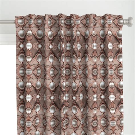 Rococo Design Floral Curtain Panel Spoonflower
