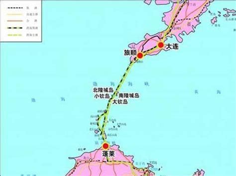 2020年烟大海底隧道 大连湾海底隧道路线图 大连湾海底隧道规划图 大山谷图库