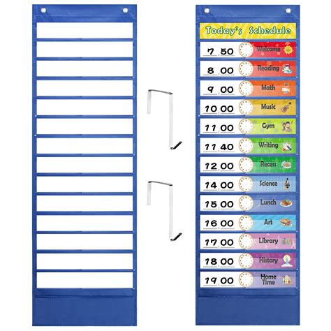 Daily Schedule Pocket Chart Classroom Schedule Pocket Chart With 28