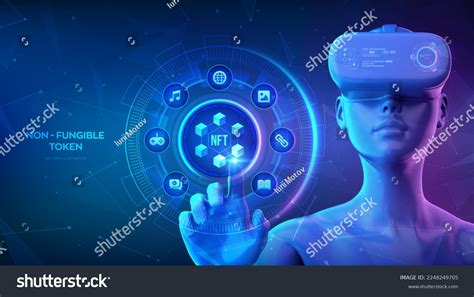 Nft Non Fungible Token Digital Crypto Art Stock Vector Royalty Free 2248249705 Shutterstock