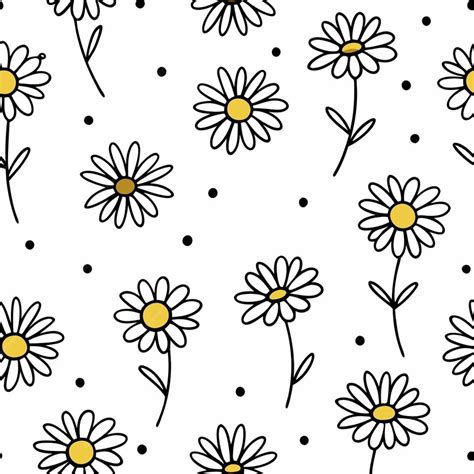 Daisy Flower Pattern Premium Ai Generated Vector
