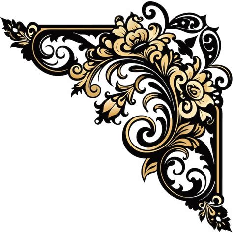 Premium Vector Ornate Floral Corner Design