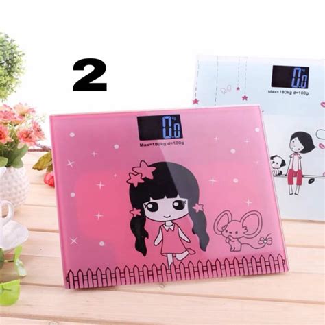 เครื่องชั่งน้ำหนักดิจิตอล ลายการ์ตูน หน้าจอ Lcd รองรับน้ำหนักได้ 180 Kg ขนาด 25x20 Cm A013