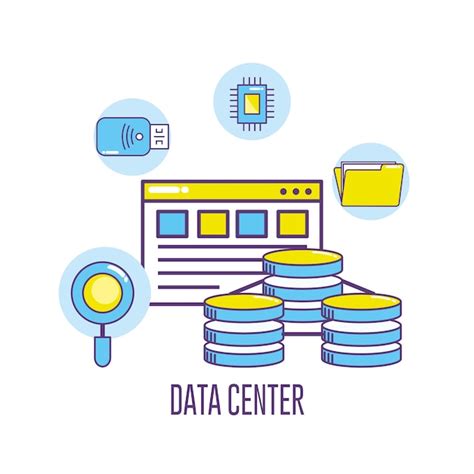 Premium Vector Data Center Connection Information Server