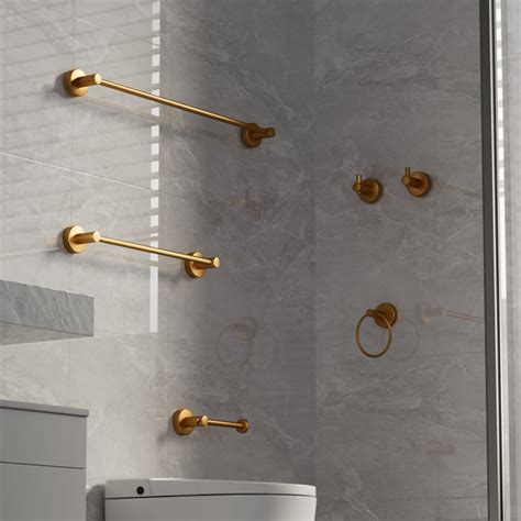 Gogexx Piece Wall Mounted Aluminium Bathroom Towel Racks Set Wayfair