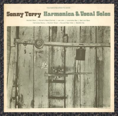 Sonny Terry ‎ Harmonica And Vocal Solos 1980 Folkways Vinyl Blues New