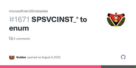 Spsvcinst To Enum · Issue 1671 · Microsoftwin32metadata · Github