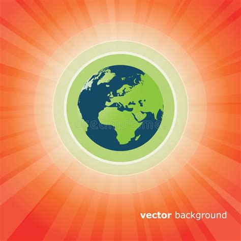 Sun Rays And Earth Vector Stock Vector Illustration Of Data 267819637