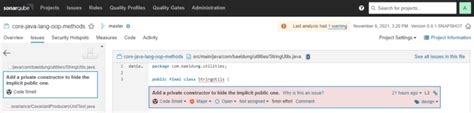 Solving The Hide Utility Class Public Constructor Sonar Warning Baeldung