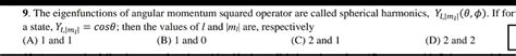 Solved The Eigenfunctions Of Angular Momentum Squared