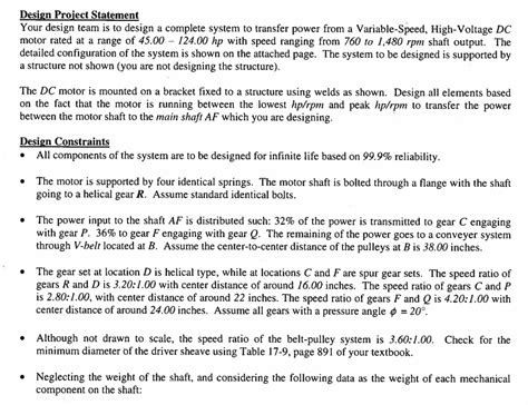 Solved Design Project Statement Your Design Team Is To