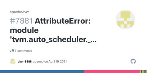 Attributeerror Module Tvmautoschedulerffiapi Has No Attribute