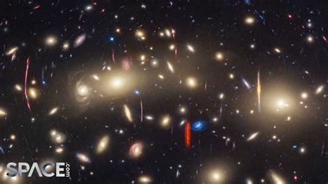 View Of Huge Galaxy Cluster Via Webb And Hubble Telescopes Video Dailymotion